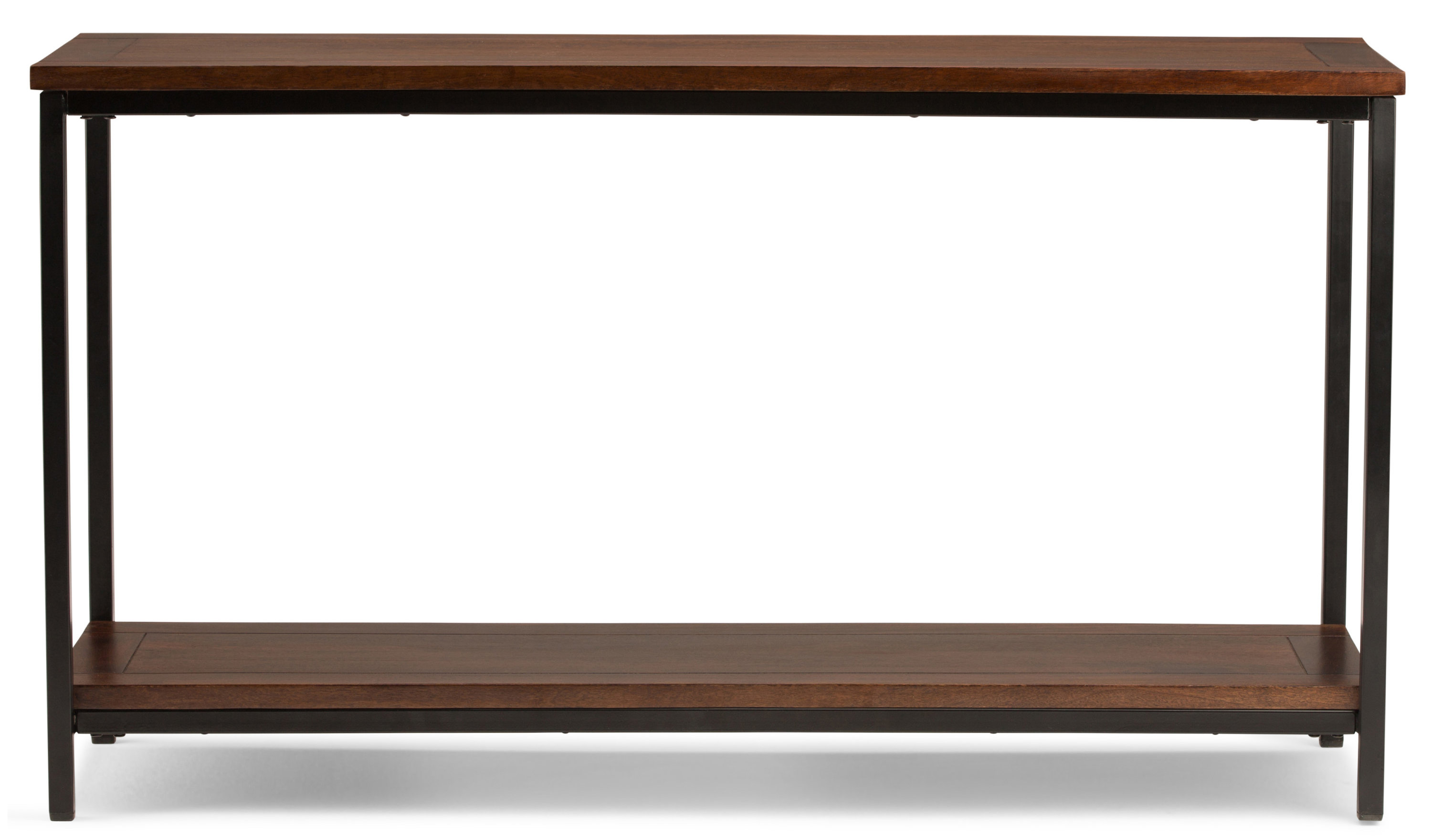 Simpli Home Skyler 54"W Solid Mango Wood Industrial Storage Console ...