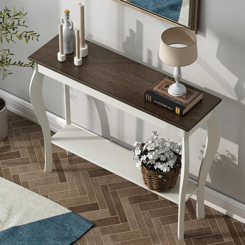Red Barrel Studio Narrow Console Table, Chic Accent Sofa Table,Narrow ...