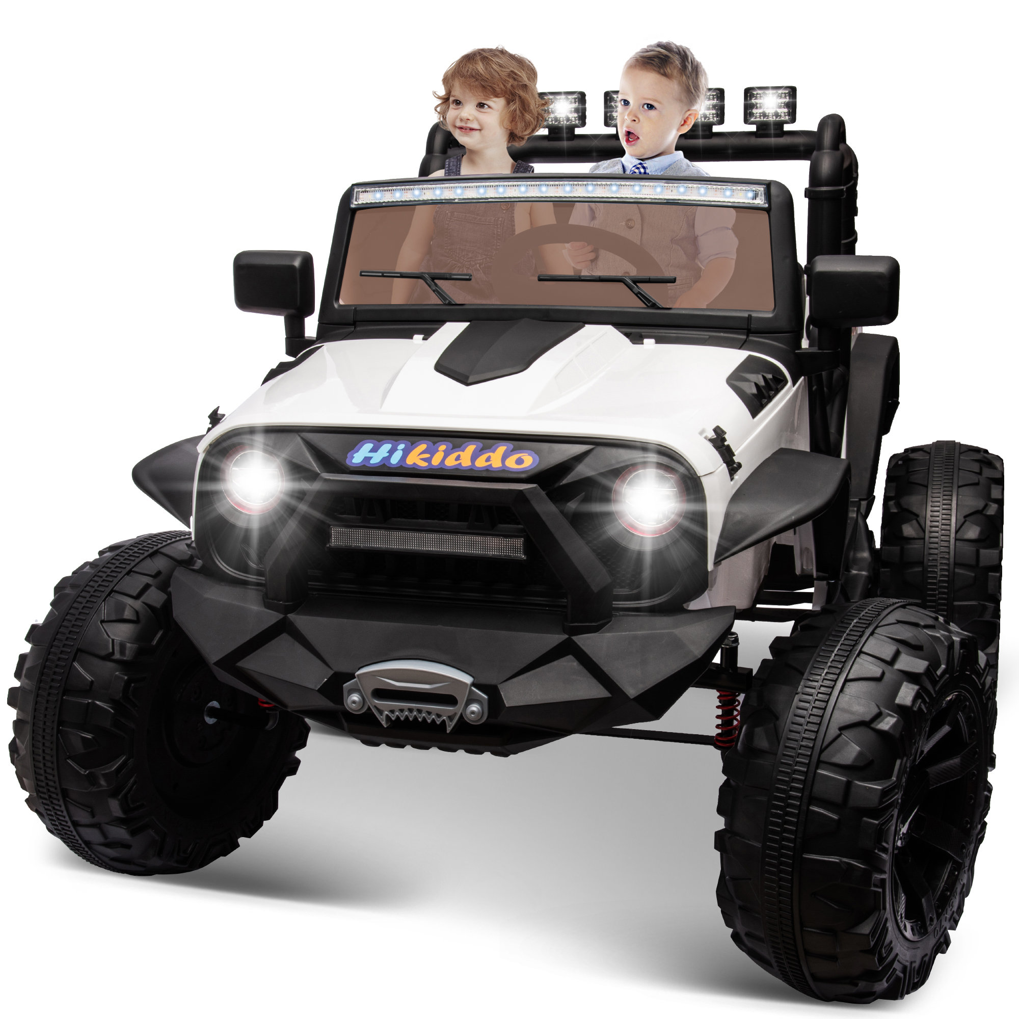 Hikiddo 24V Ride on Toys, 2-Seater Ride-on Truck for Big Kids with ...