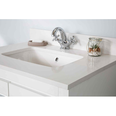 Adorn Vanity Mila 30'' Free-standing Single Bathroom Vanity with Quartz ...