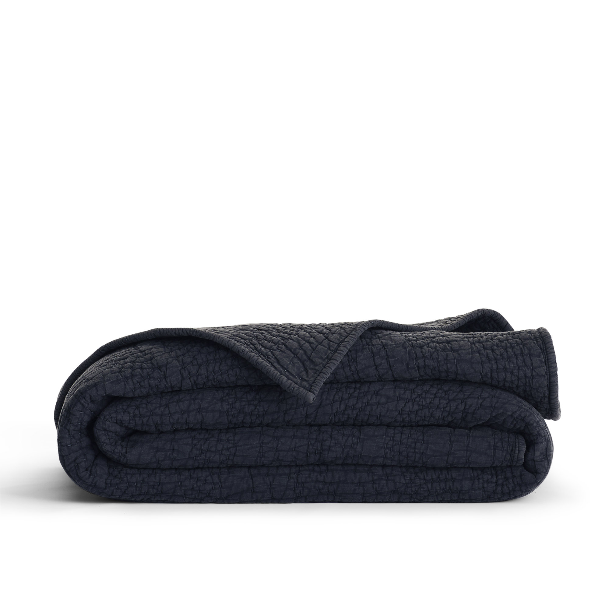 Amity Home Slade Delas Dark Gray Standard Cotton Quilt | Birch Lane