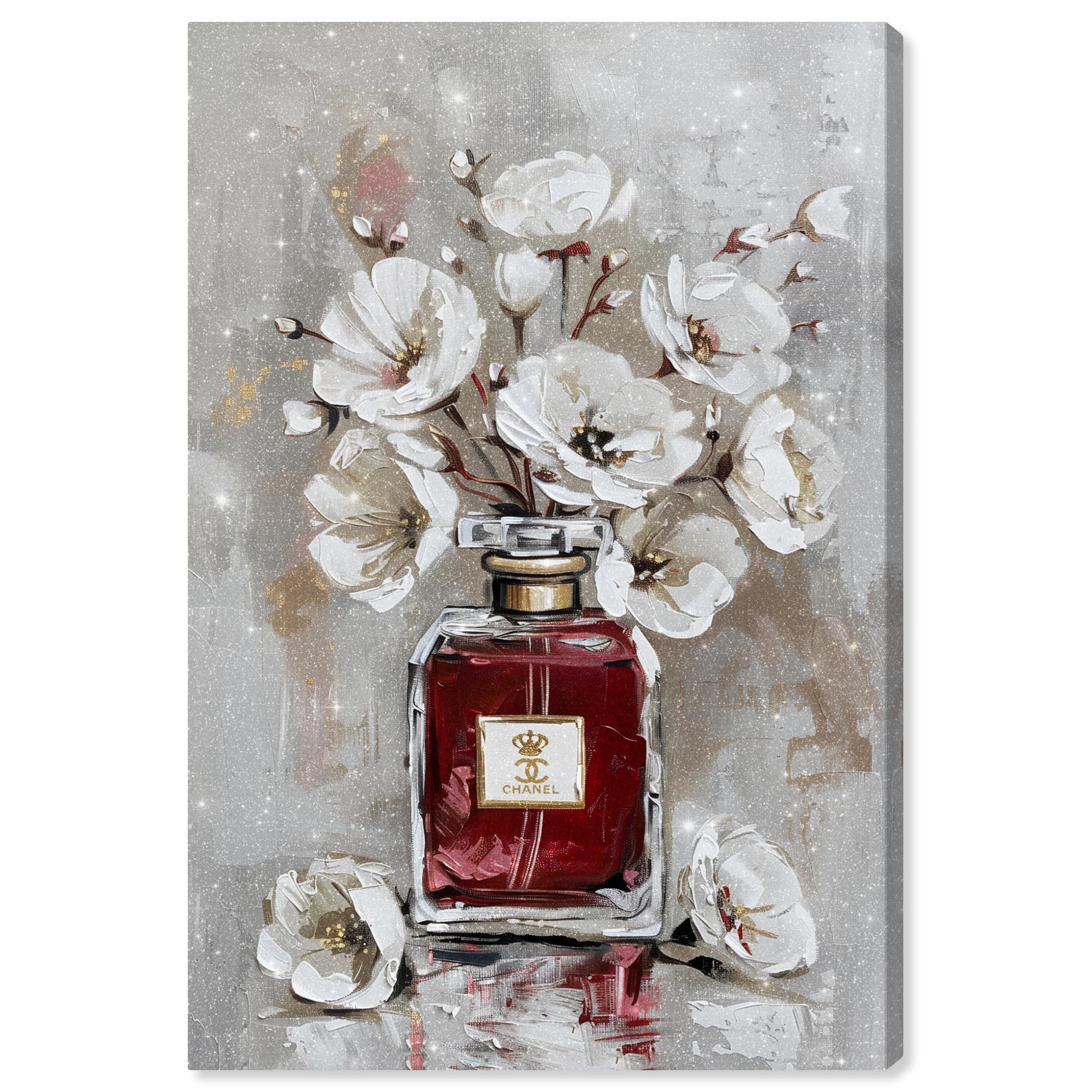 Art Remedy Floral Crimson Perfume Canvas Fashion Designer Wall Art by ...