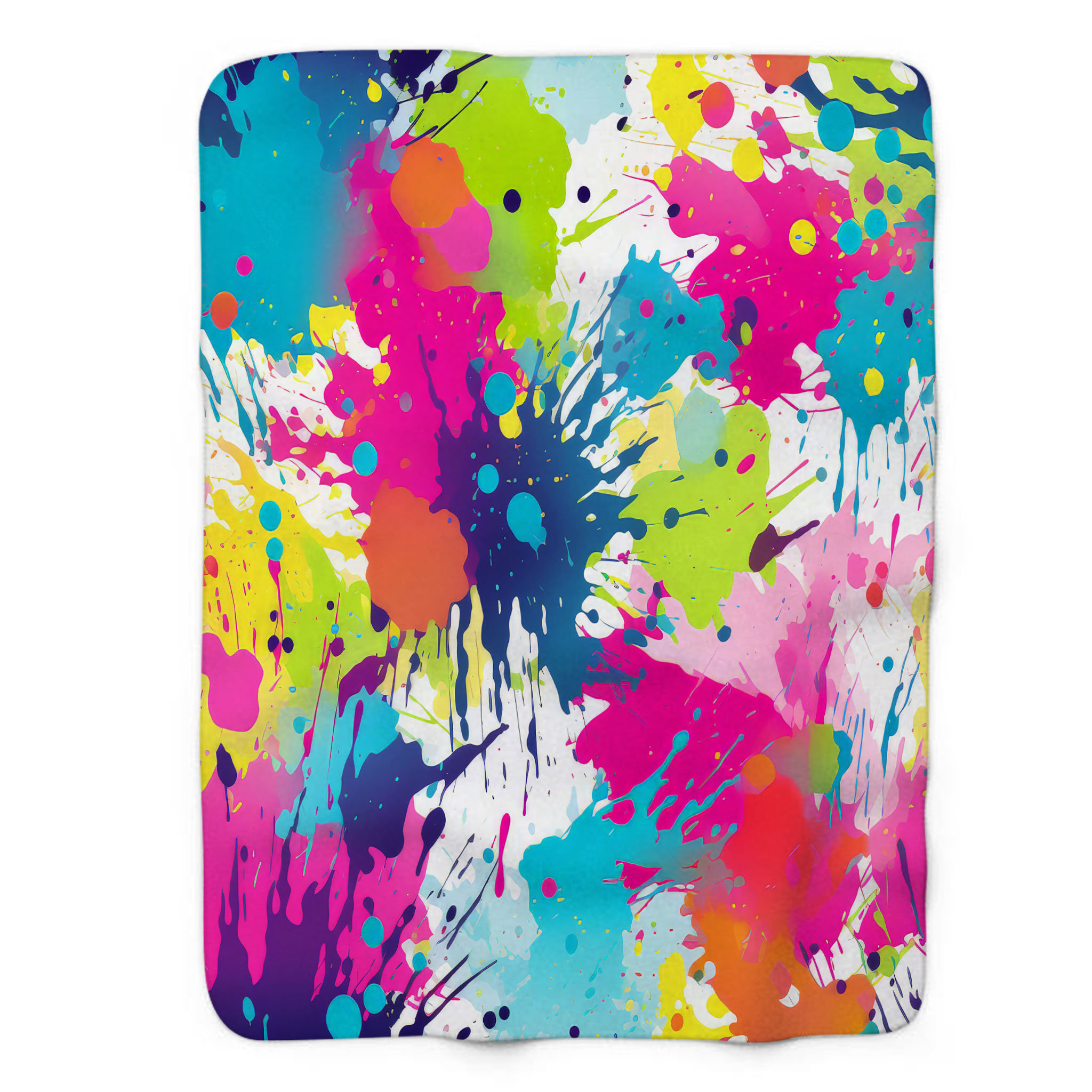 MentionedYou Multihued Splash Ensemble - 1 Piece Premium Sherpa Throw ...