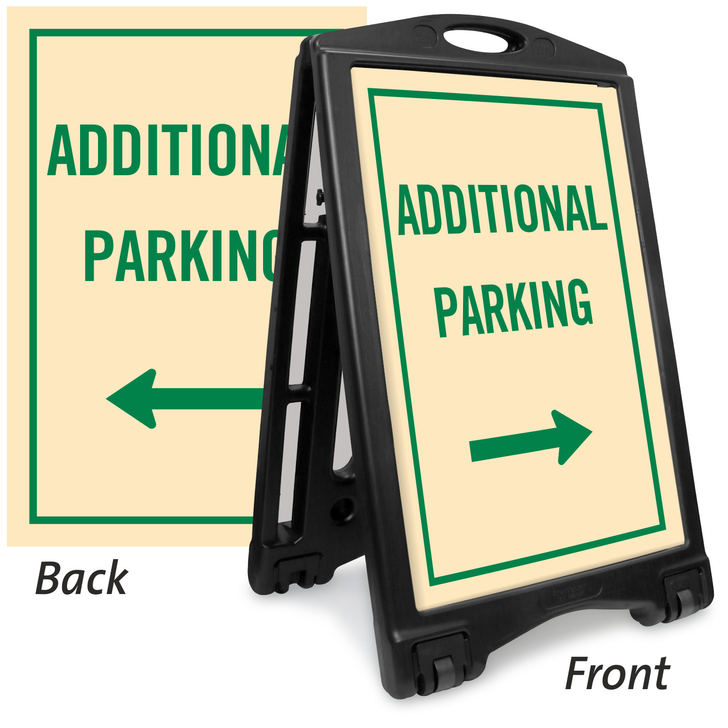 SmartSign Additional Parking (With Arrow) Portable Sidewalk Sign | Wayfair