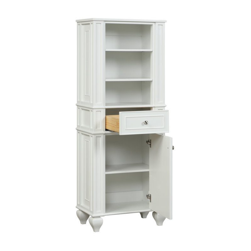 Lark Manor Arbesa Solid Wood Freestanding Linen Cabinet | Wayfair