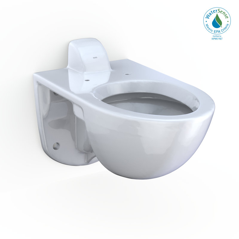 TOTO Tornado Flush Commercial Flushometer Wall-Mounted Toilet with ...
