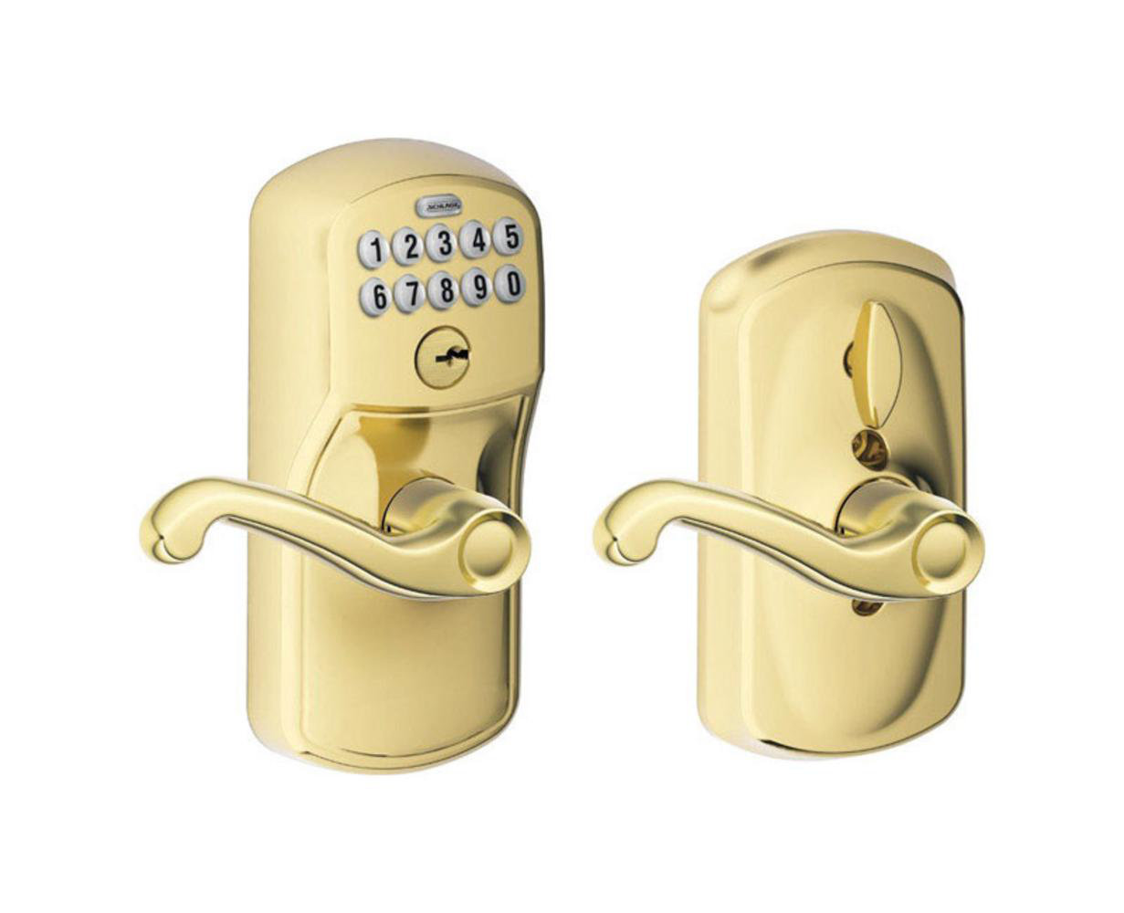 Schlage Bright Brass Steel Electronic Entry Lock & Reviews | Perigold