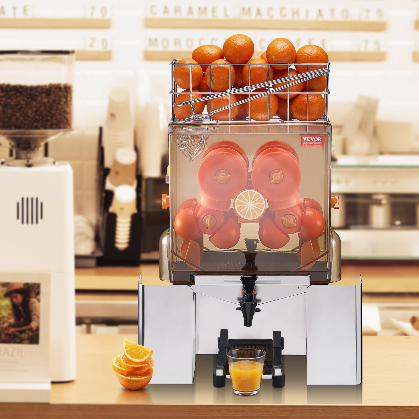 VEVOR Presse-agrumes orange avec fonction de pelage automatique VEVOR ...