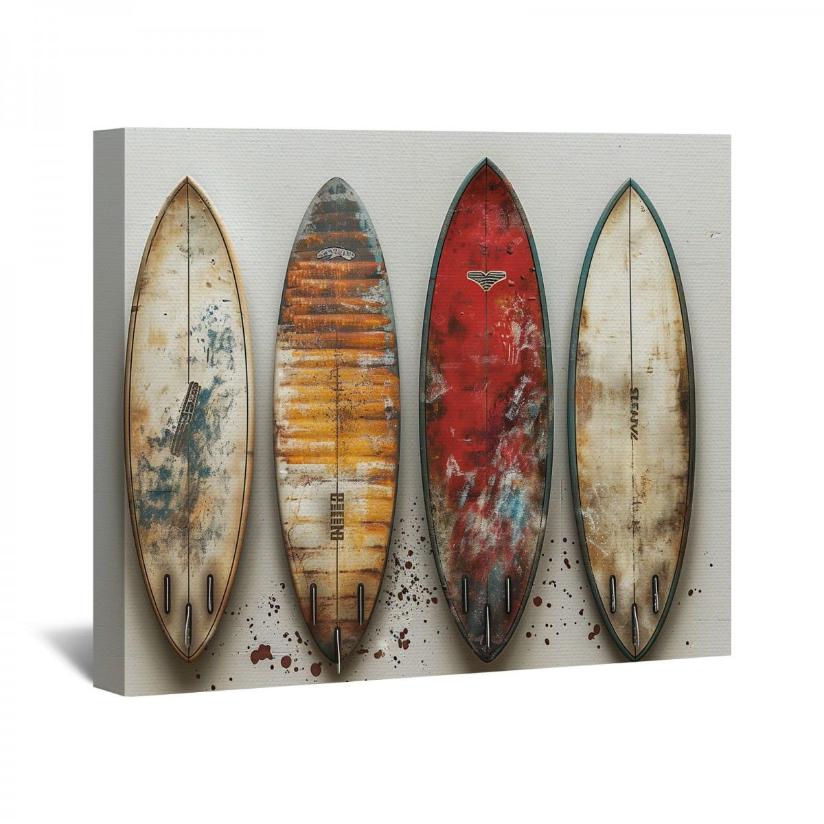 Bungalow Rose Surfboards Canvas Wrap - Sports Wall Decor - Wayfair Canada