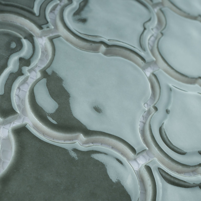 Supreme Tile Lauretta 3" x 3" Glass Arabesque Mosaic Wall Tile ...