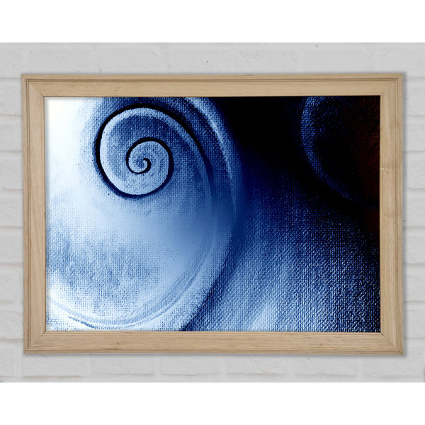 Bright Star Steel Blue Swirl - Single Picture Frame Print | Wayfair.co.uk
