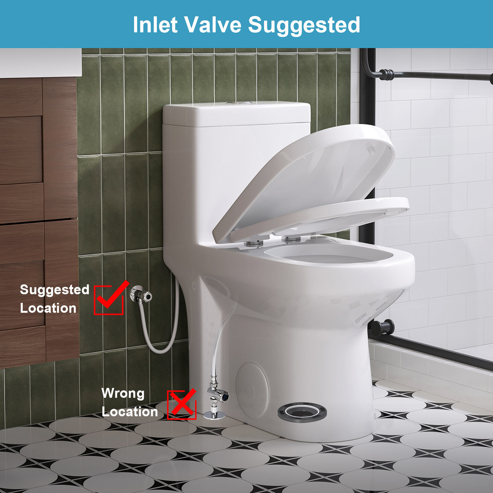 HOROW Nia Small Compact One-piece Toilet, Powerful Dual-flush System ...