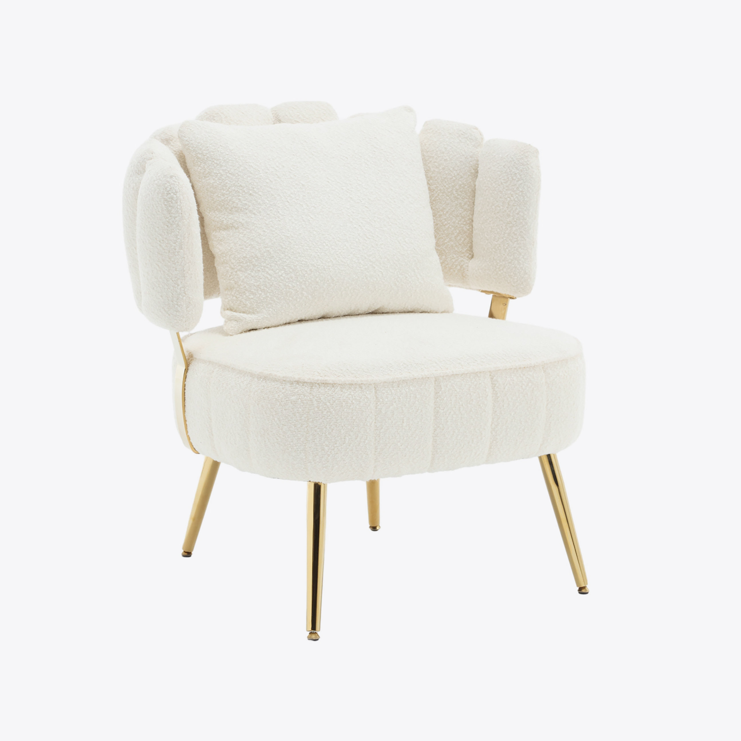 Mercer41 Boucle Accent Chair Modern Upholstered Armchair Tufted Chair ...