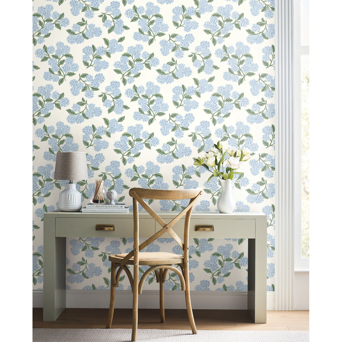 Rifle Paper Co. Hydrangea White Peel and Stick Wallpaper & Reviews ...