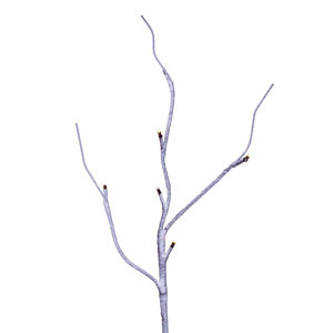 Primrue Vickerman LED Brown Frosted Twig Tree 36'' Faux Tree in Free ...
