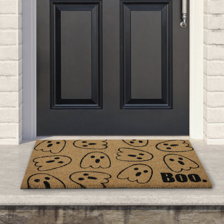 Northlight Natural Coir Boo With Ghosts Halloween Doormat 18" X 30 ...
