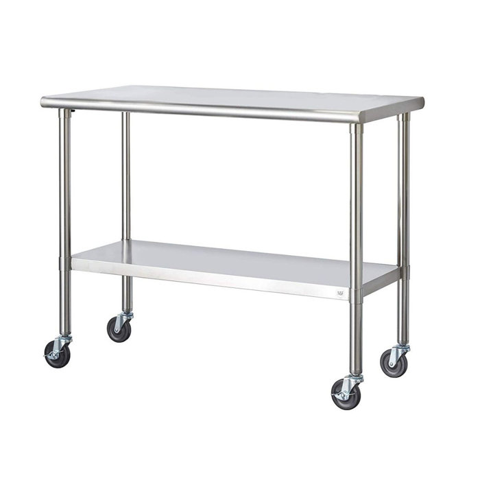 Rebrilliant Metal Prep Table & Reviews | Wayfair