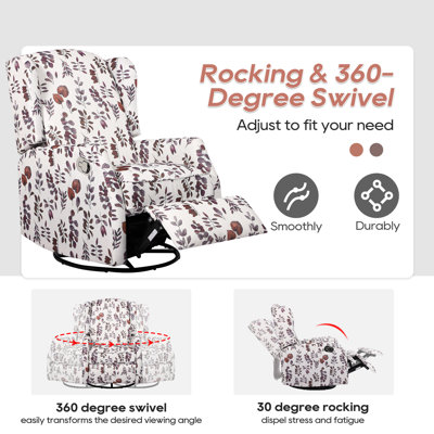 Latitude Run® Lola-Belle Swivel Rocker Recliner with Adjustable ...