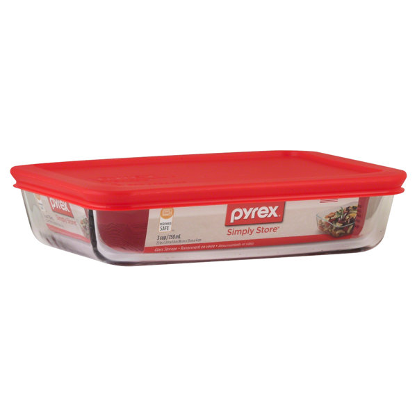 Pyrex Storage Plus Rectangle Dish 3 Cup Food Storage Container ...