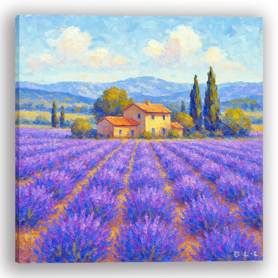 Ophelia & Co. Lavender Daydream – Provence Landscape Wrapped Canvas ...