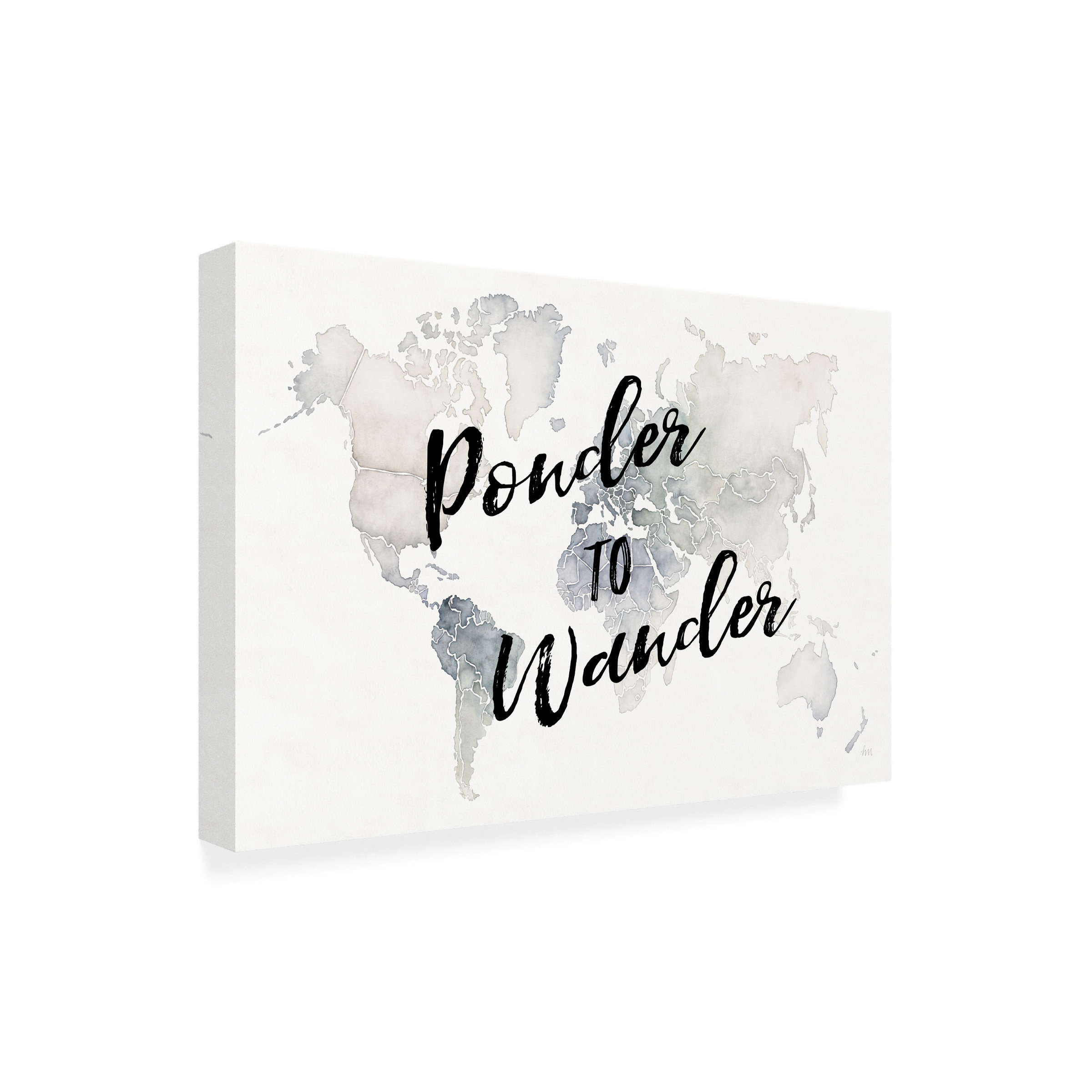 Trinx Laura Marshall ''Watercolor Wanderlust Ponder'' Canvas Art | Wayfair