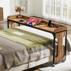 17 Stories 71" Queen Size Overbed Table with Wheels & Reviews | Wayfair
