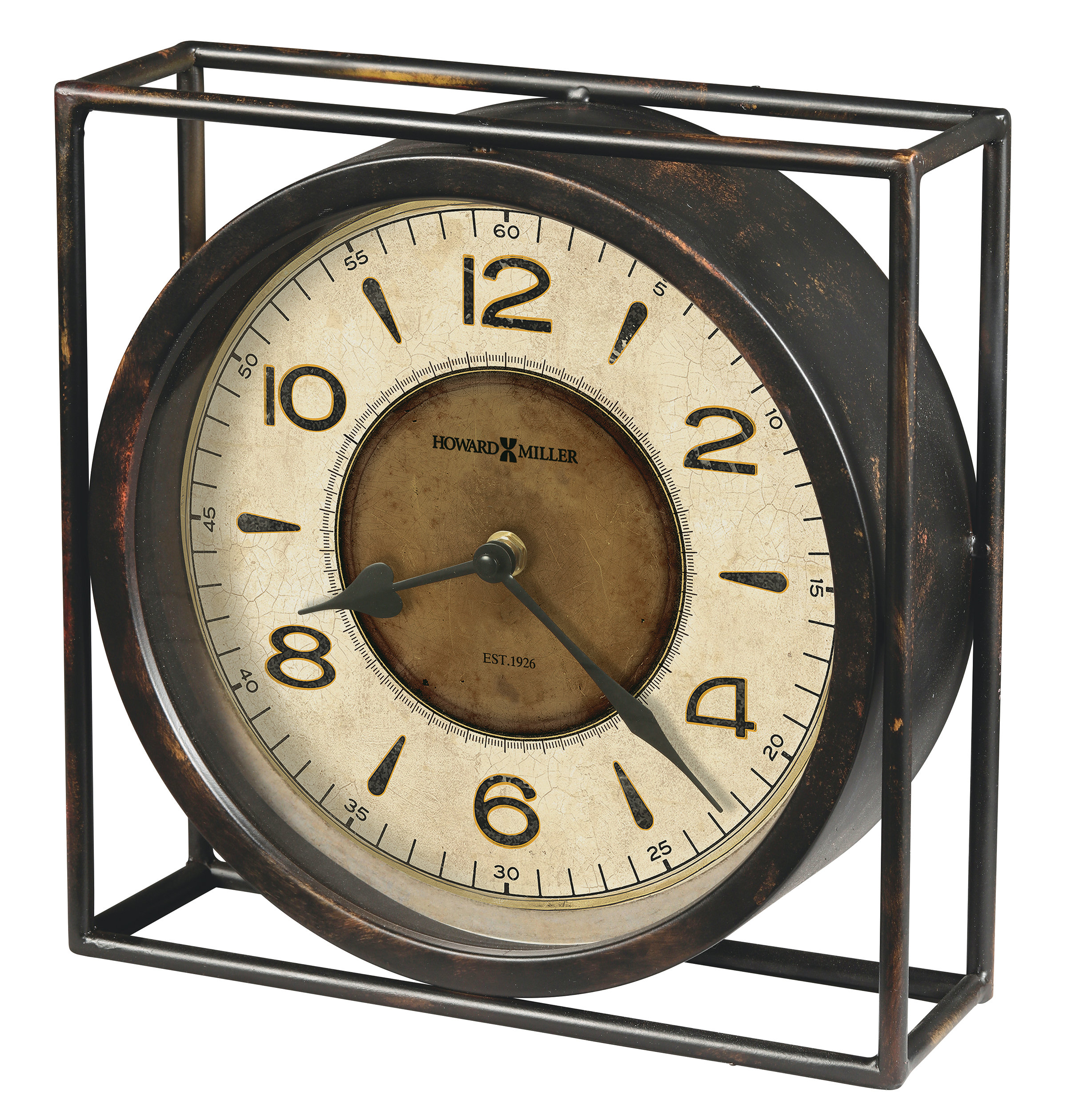 Howard Miller® Kayden Analog Metal Quartz Tabletop Clock in Black ...