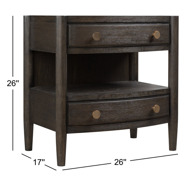 Birch Lane™ Shay 2-Drawer Nightstand & Reviews | Wayfair