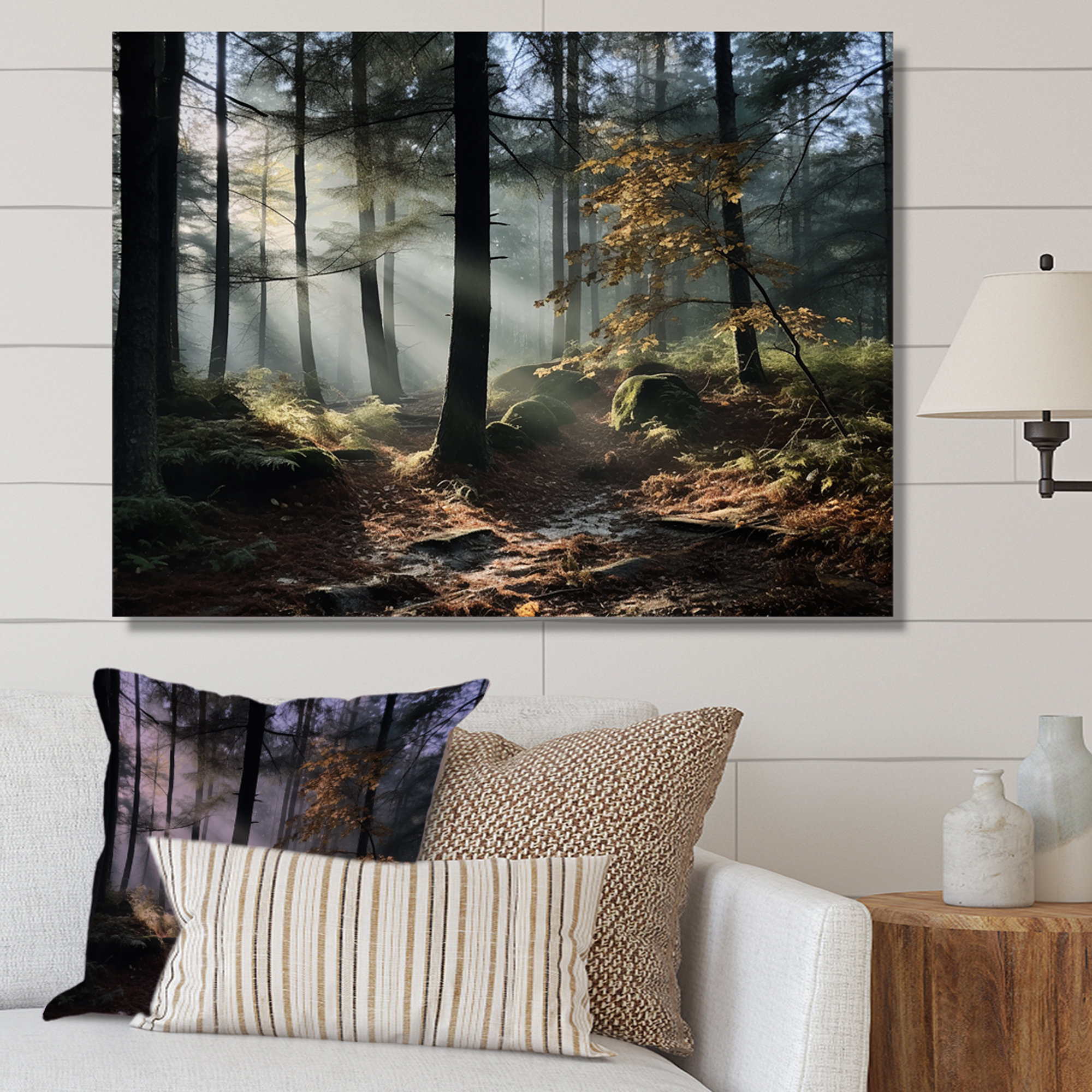 Millwood Pines Pine Forest Autumn Scenery - Forest Canvas Wall Art ...