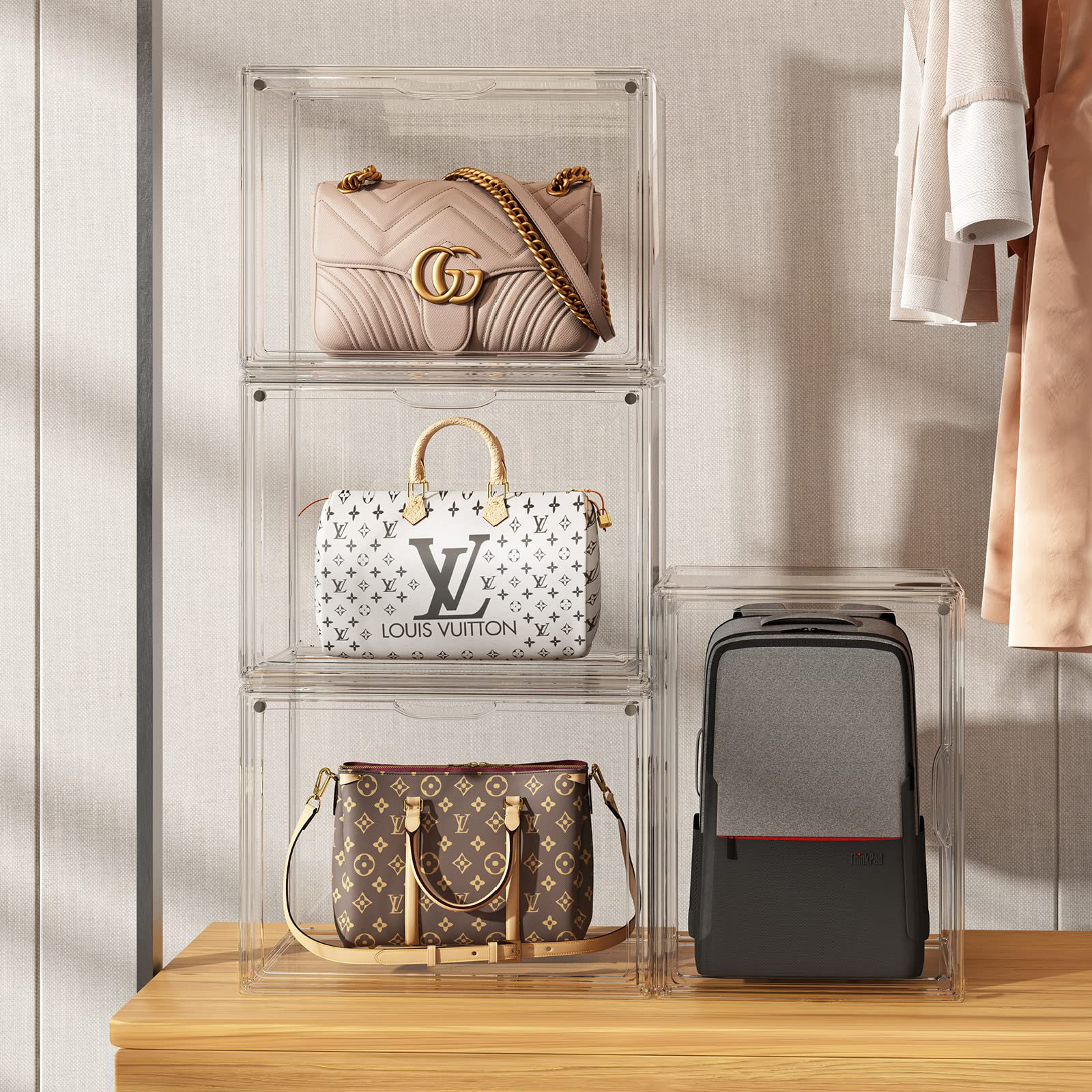 Orren Ellis Purse Storage Organizer For Closet Handbag Storage ...