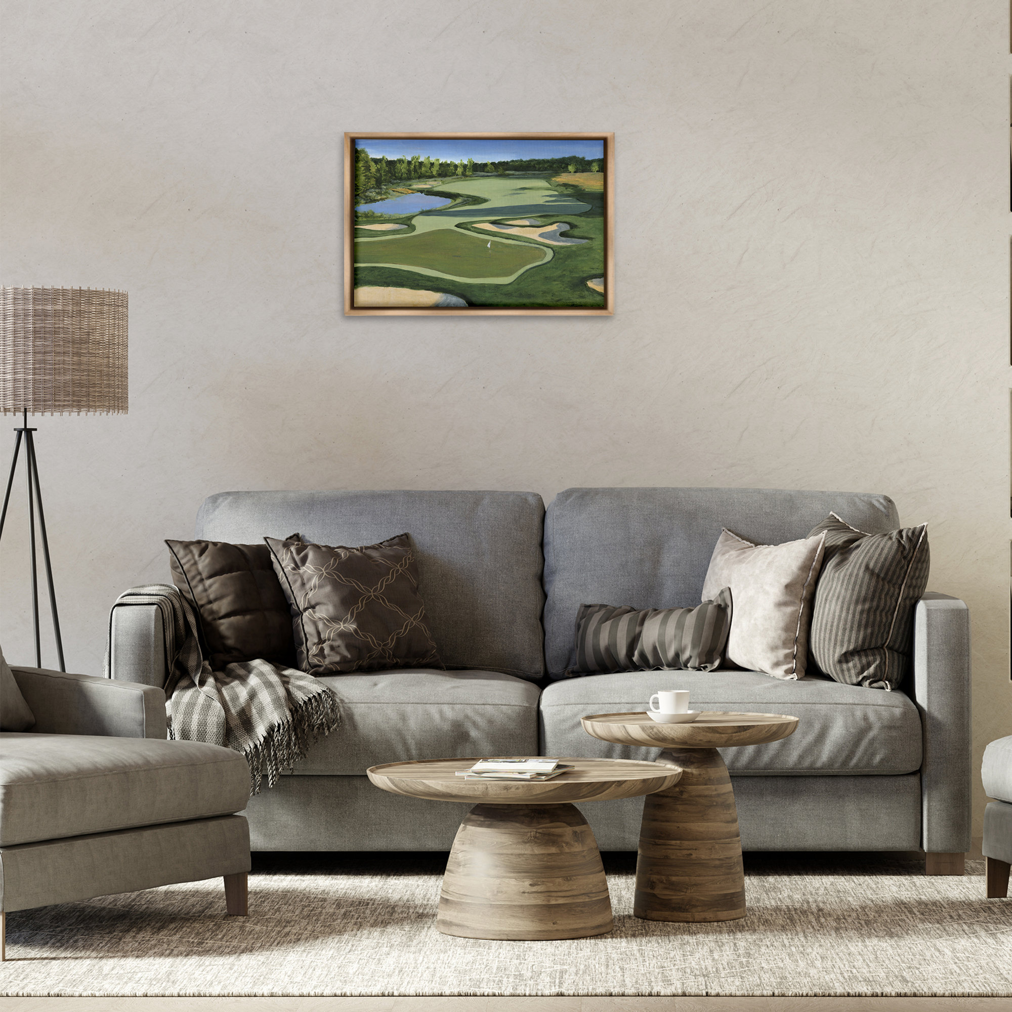 Lark Manor™ Traditional Golf Course Framed Floater Canvas by Michael ...