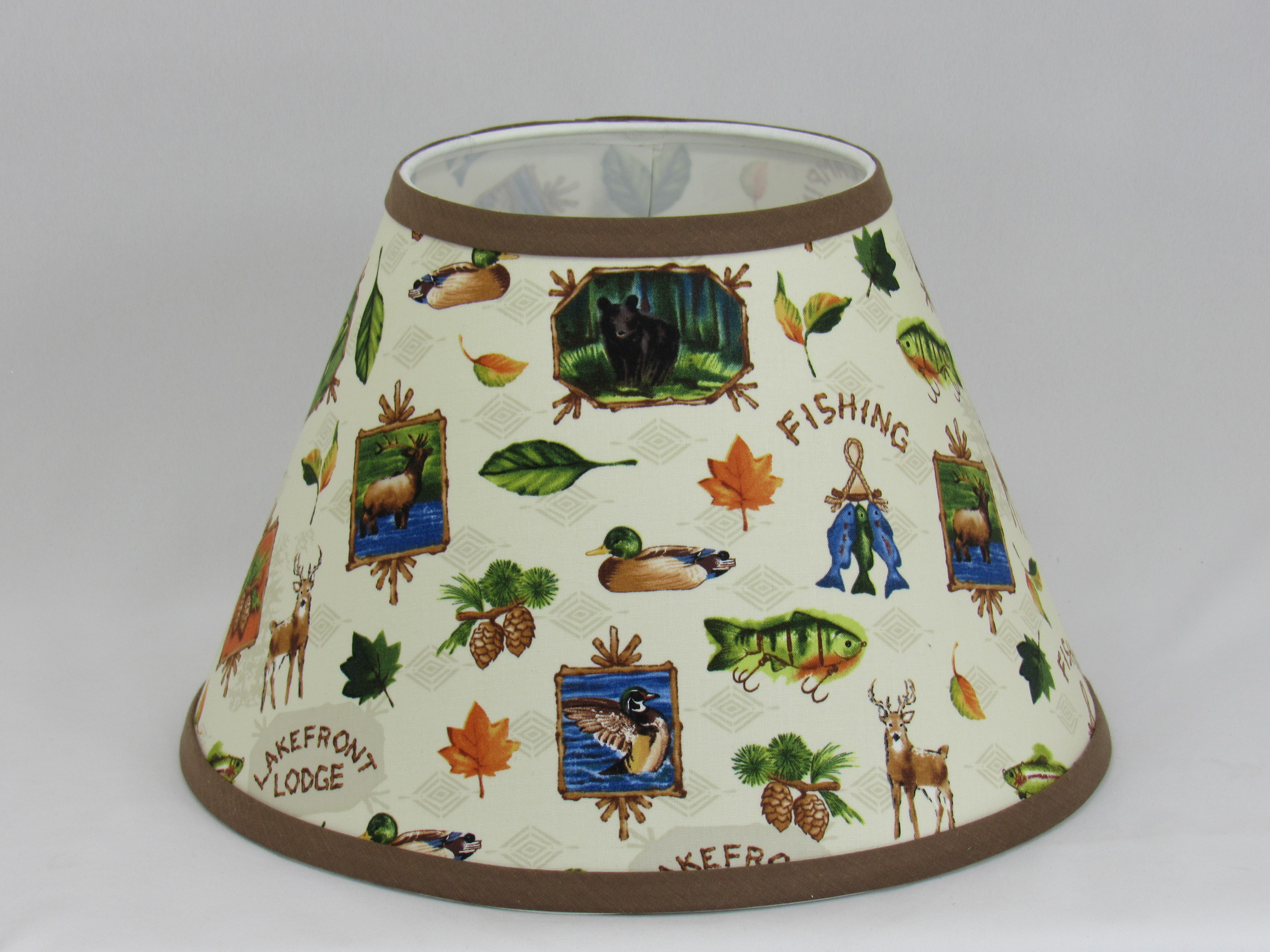 Millwood Pines 8" Regular Clip Lodge Pattern Shade | Wayfair