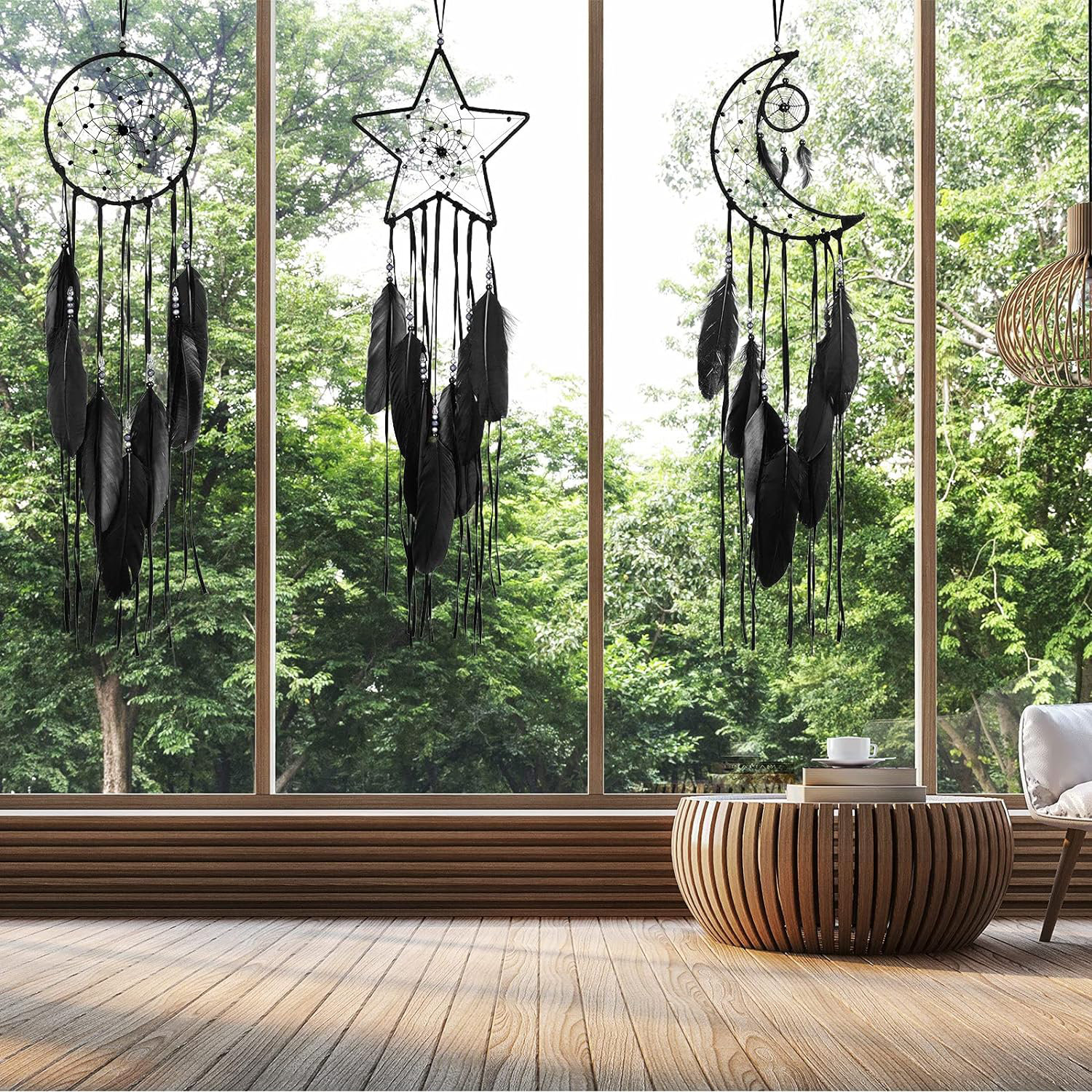 Bungalow Rose 3 Pcs Dream Catcher Moon Sun Star Design Handmade ...
