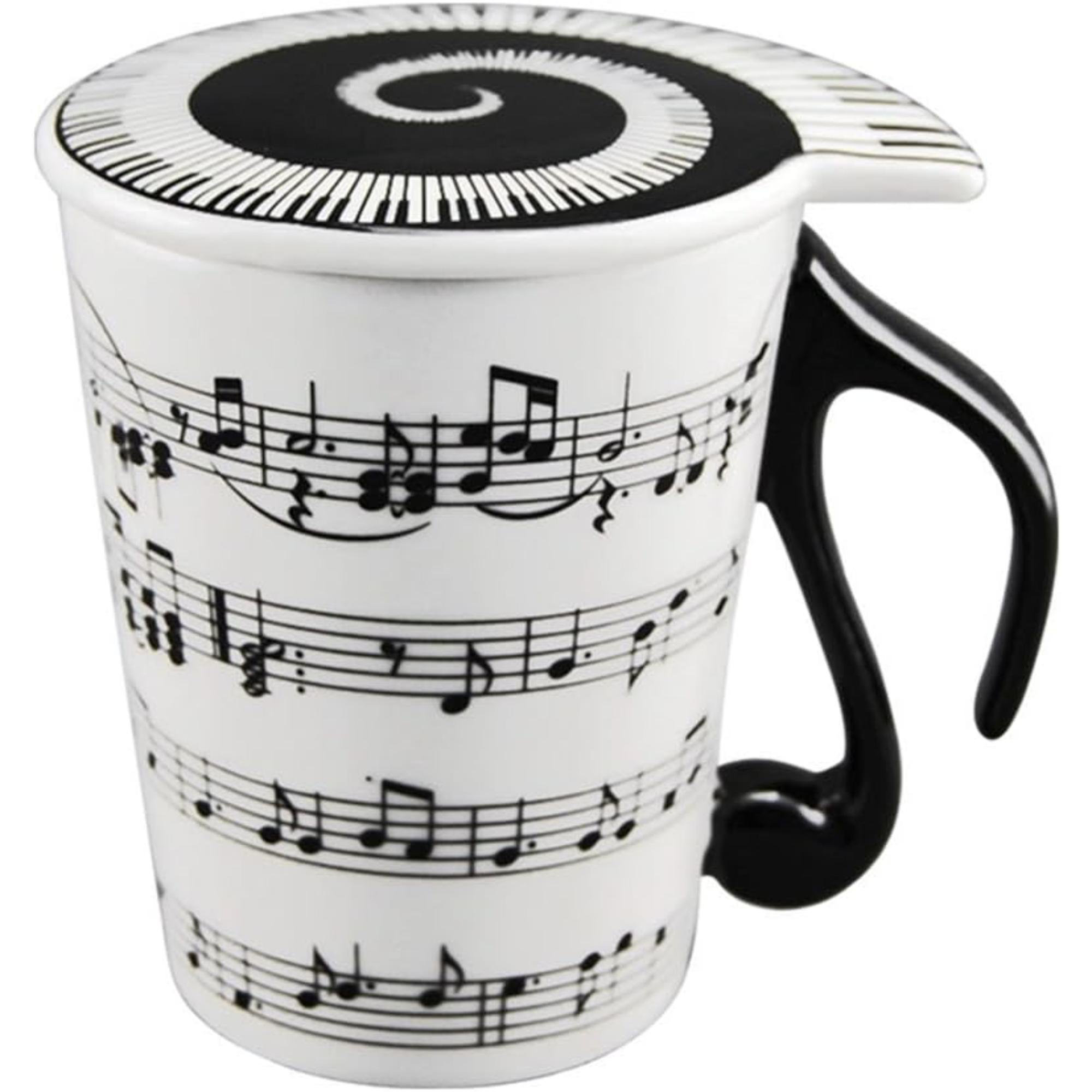 George Oliver Creative Ceramic Musician Coffee Mug Tea Cup With Lid ...