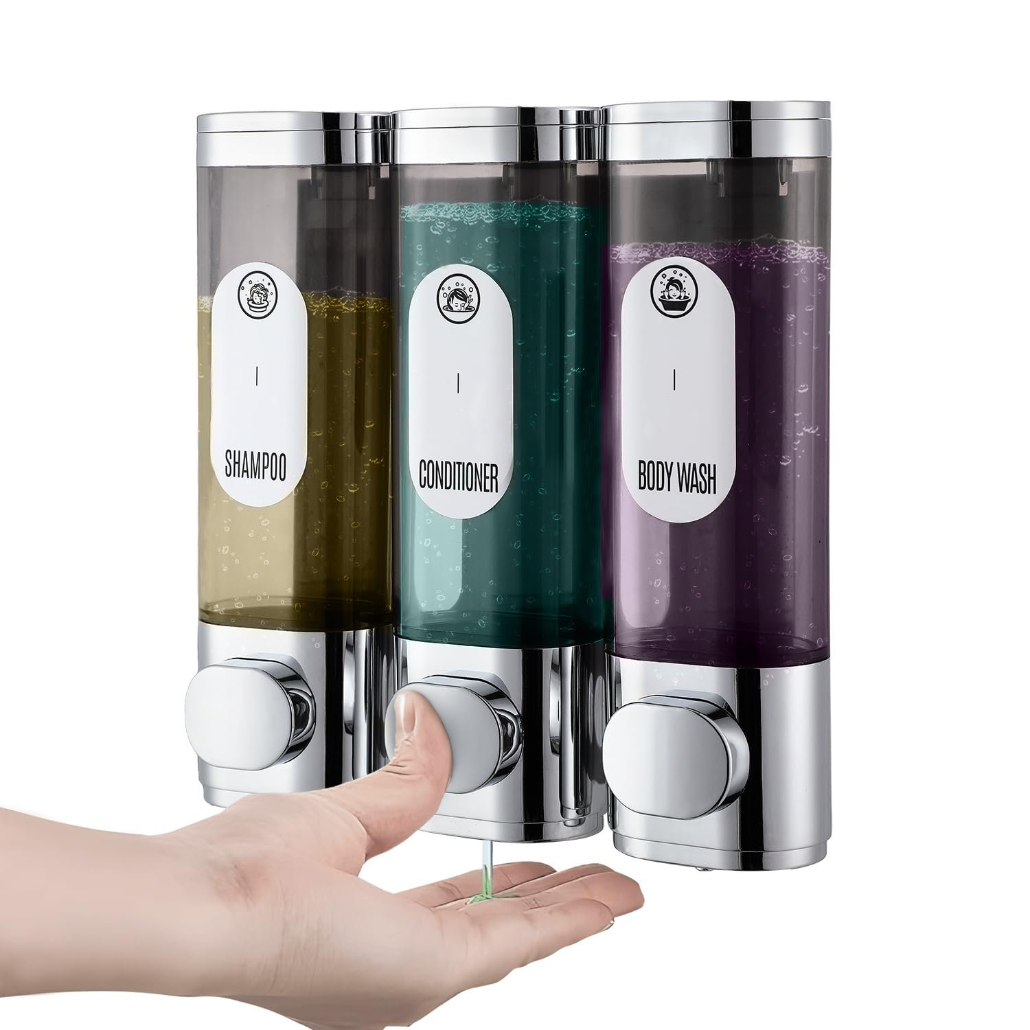 ColorLife Shampoo And Conditioner Dispenser, Shampoo Dispenser For ...