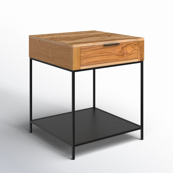 AllModern Theo Solid Wood End Table with Storage & Reviews | AllModern