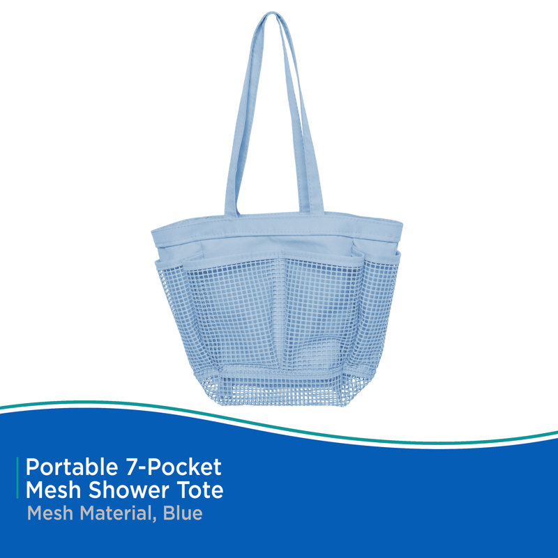 Kenney Portable 7-Pocket Mesh Shower Tote, Blue & Reviews | Wayfair