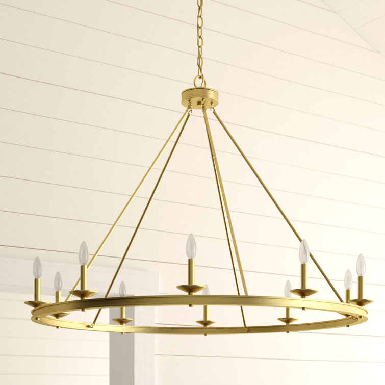 Poynor 10 Light Metal Dimmable Chandelier & Reviews | Birch Lane