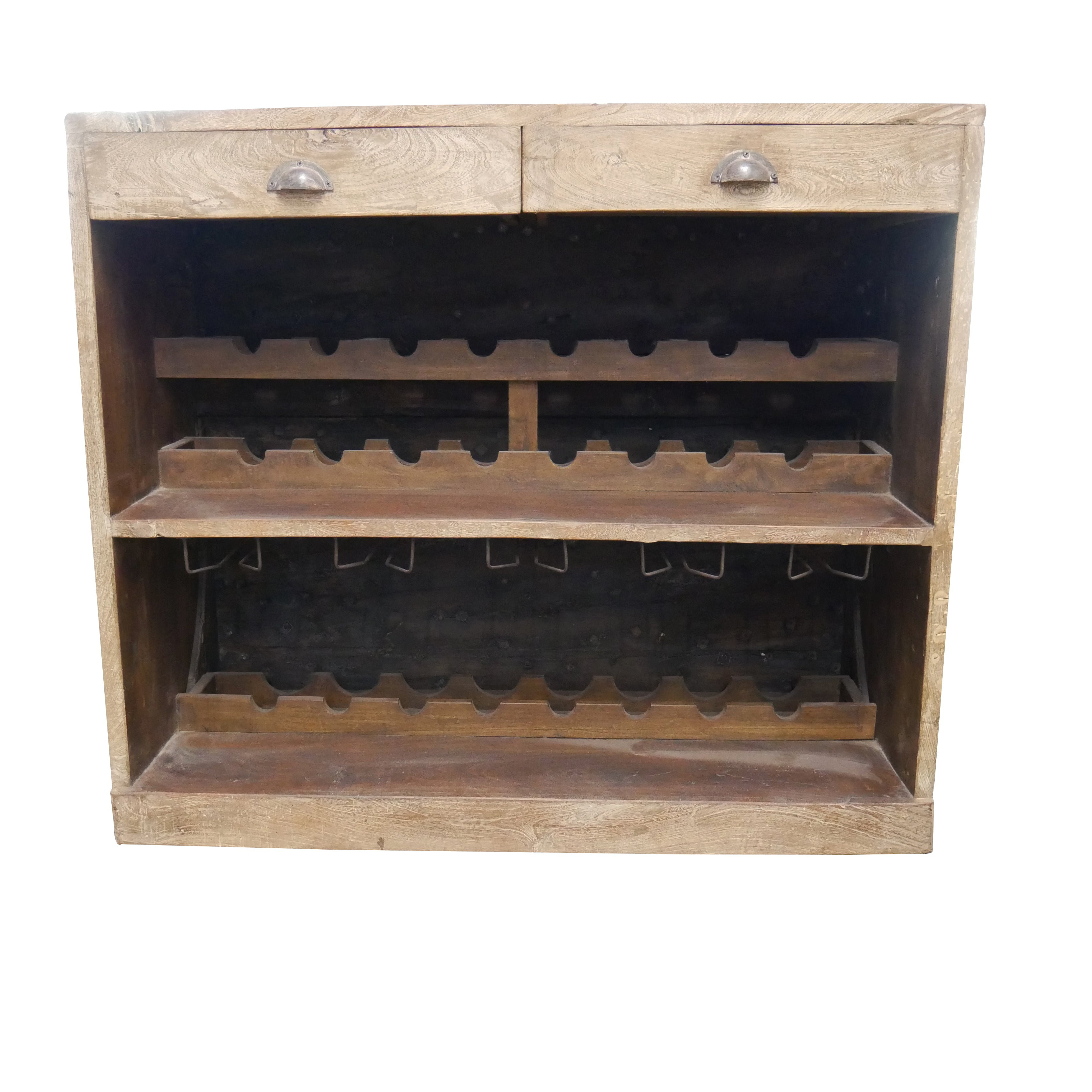 Far Pavilions Ranch Style Rustic Ox Cart Bed Upcycled 60" Wide Serving ...