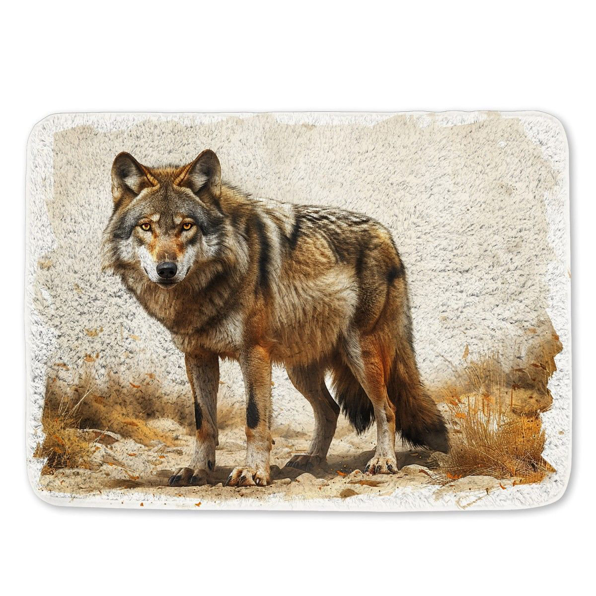 East Urban Home Wolf Bath Mat Animal Bathroom Decor Wild Canine | Wayfair