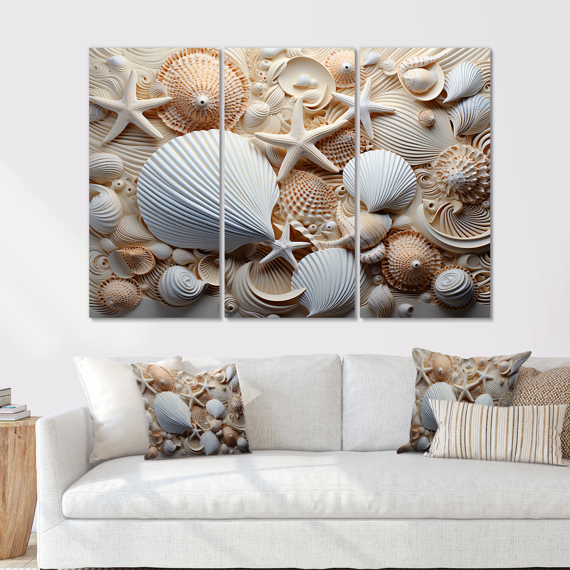 Dovecove Minimal White Seashell Photography III - Seashell Wall Decor ...