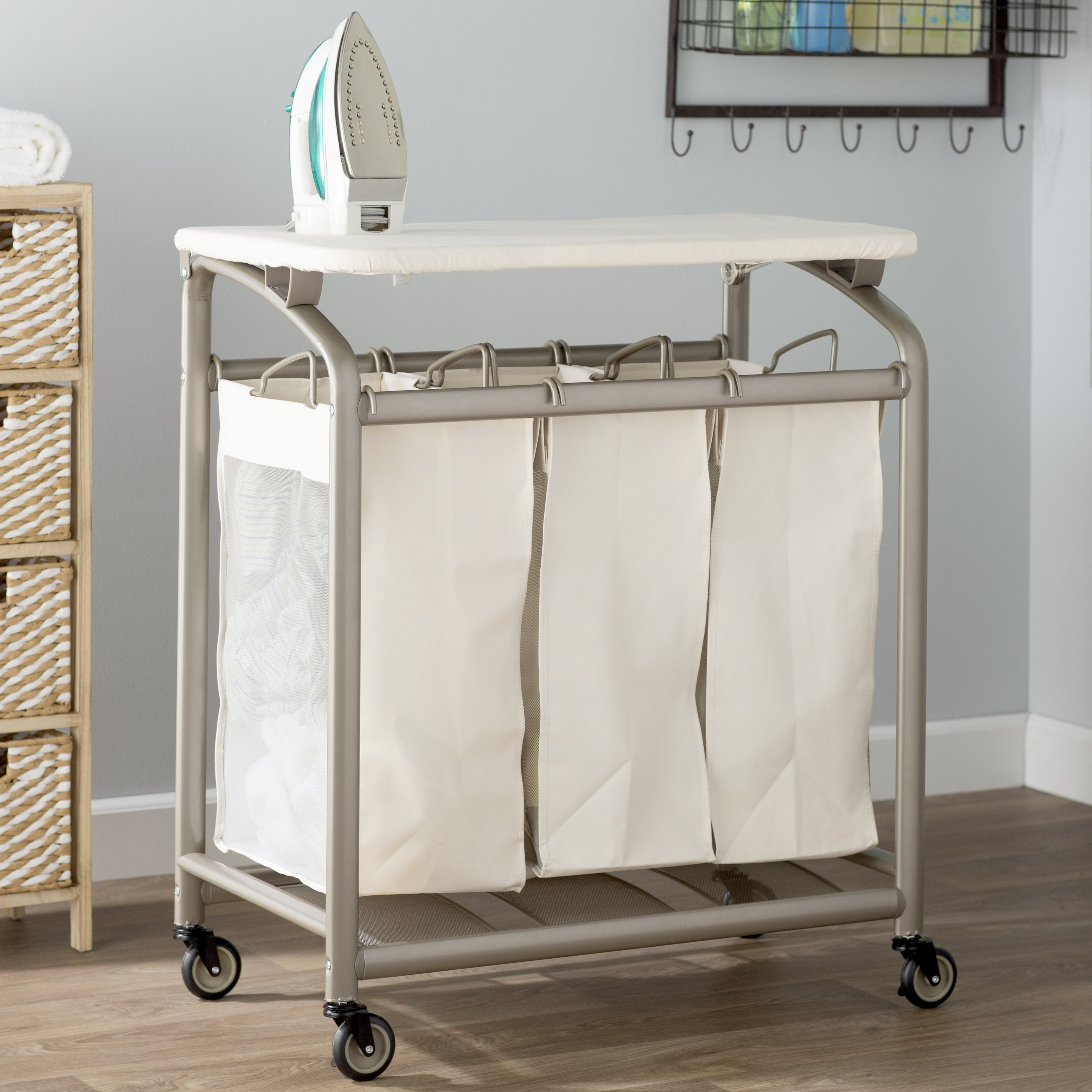 The Twillery Co.® Laundry Sorter Hamper with Folding Table & Reviews ...
