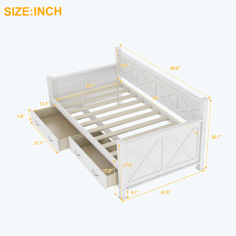 August Grove® Bushea Platform Storage Bed | Wayfair