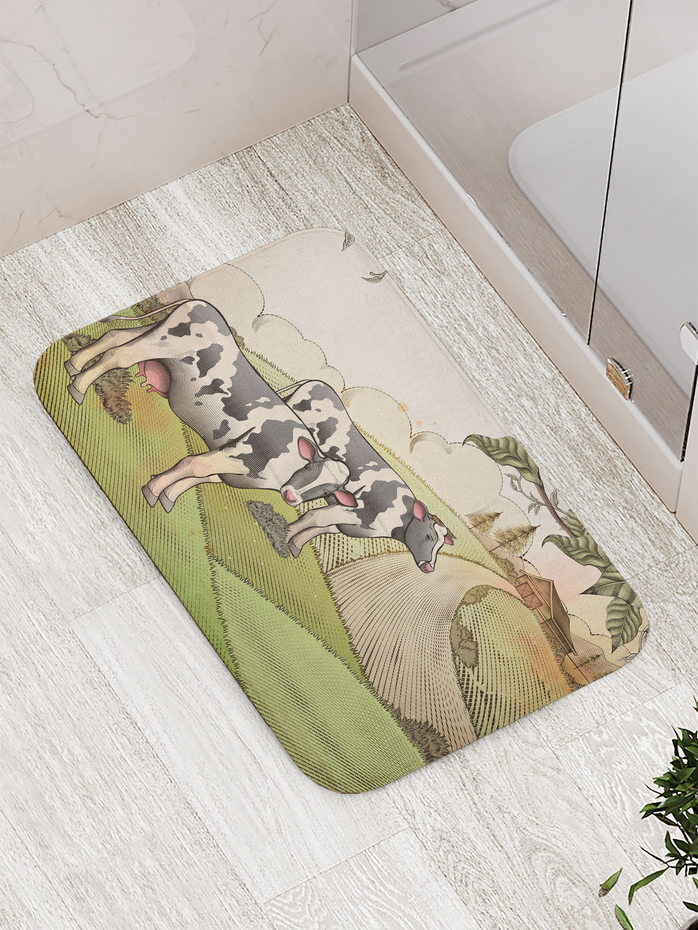 East Urban Home Valborg Bath Mat with Non-Slip Backing | Wayfair