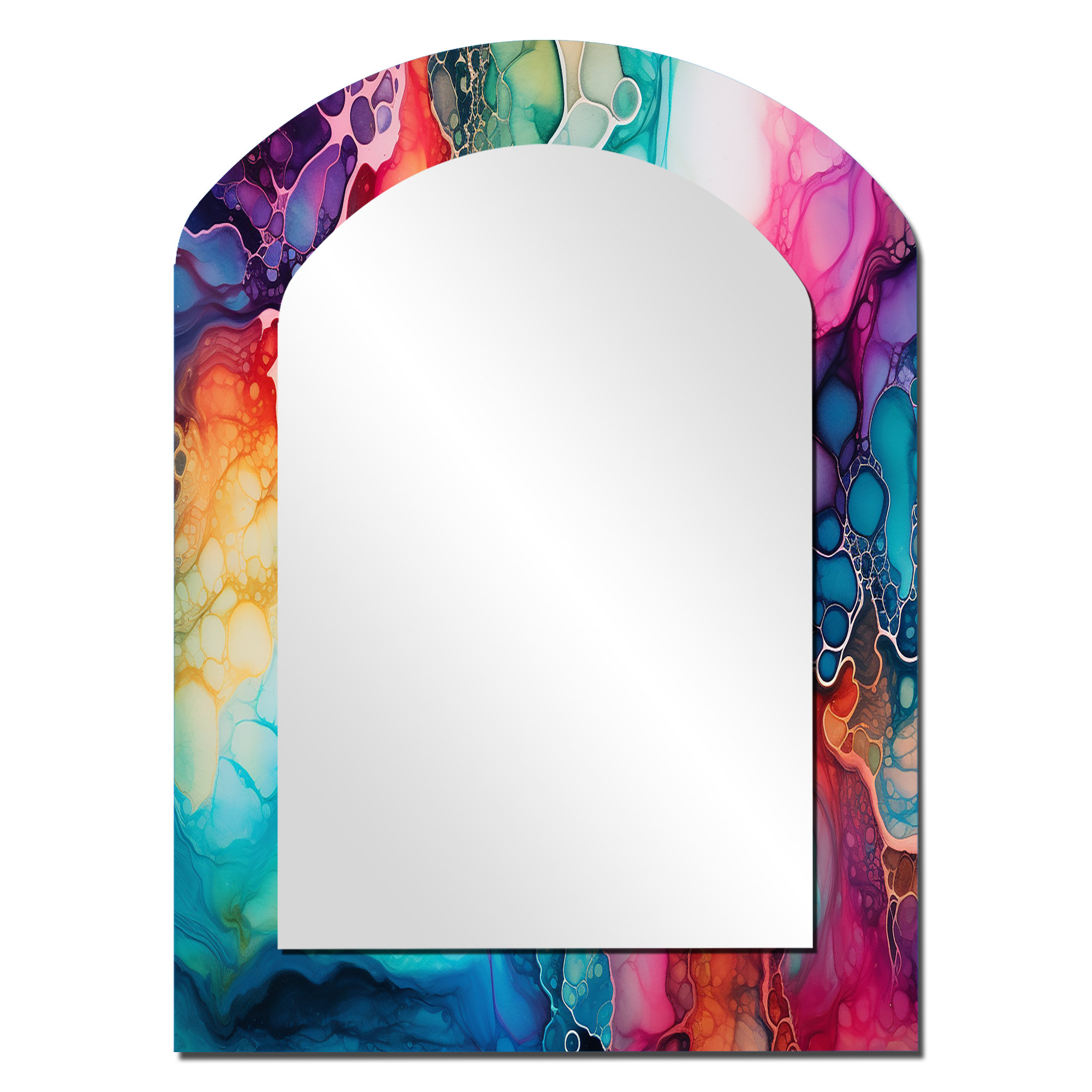 Dakota Fields Rainbow Teal And Purple Alchohol Ink - Abstract Arch ...