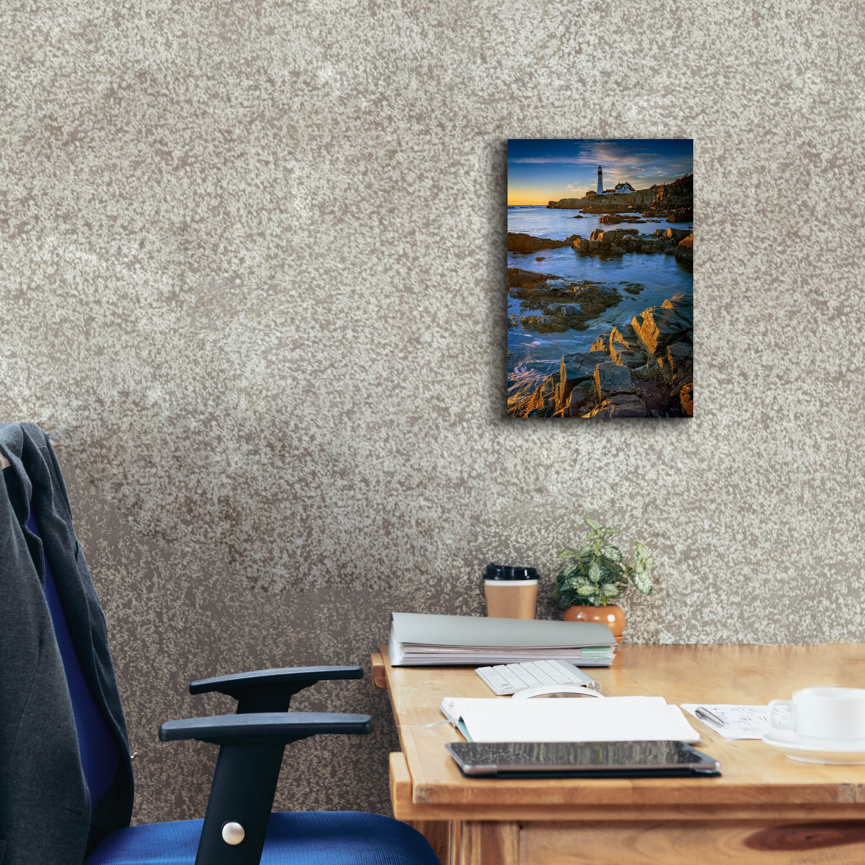 Epic Graffiti 'Autumn Tranquility At Portland Head' by Rick Berk Canvas ...