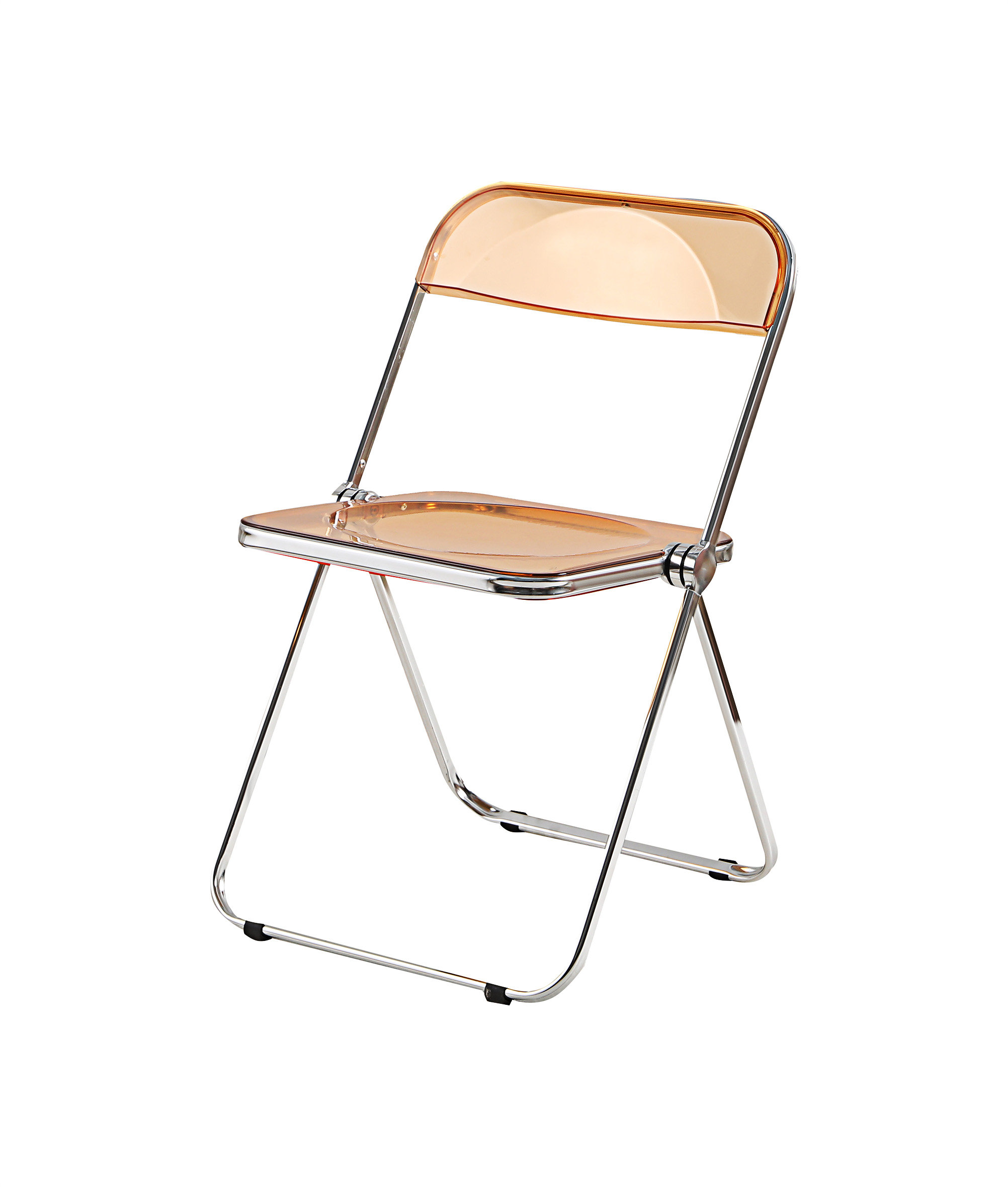 George Oliver Folding Chair Transparent Chairs-Ghost Stackable Crystal ...