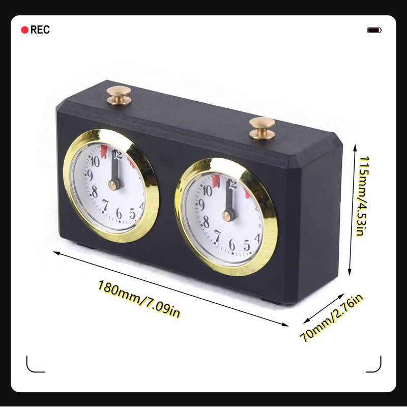 DALELEE Mechanical Chess Clock Timer Analog Wood Clock Master ...