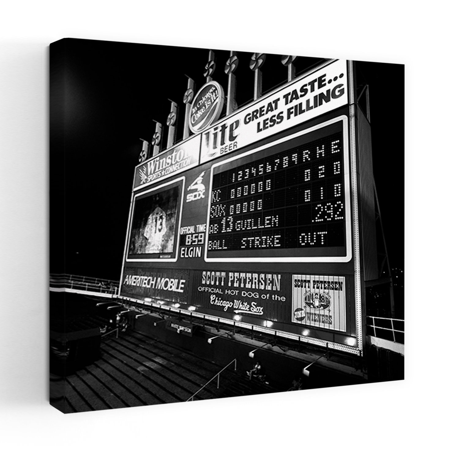 Latitude Run® Scoreboard In A Baseball Stadium U.S. Cellular Field ...