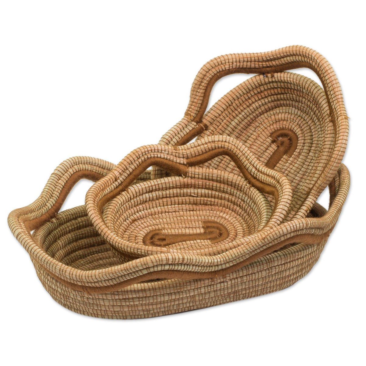 World Menagerie Forest Trail 3 Piece Solid Wood Basket Set | Wayfair